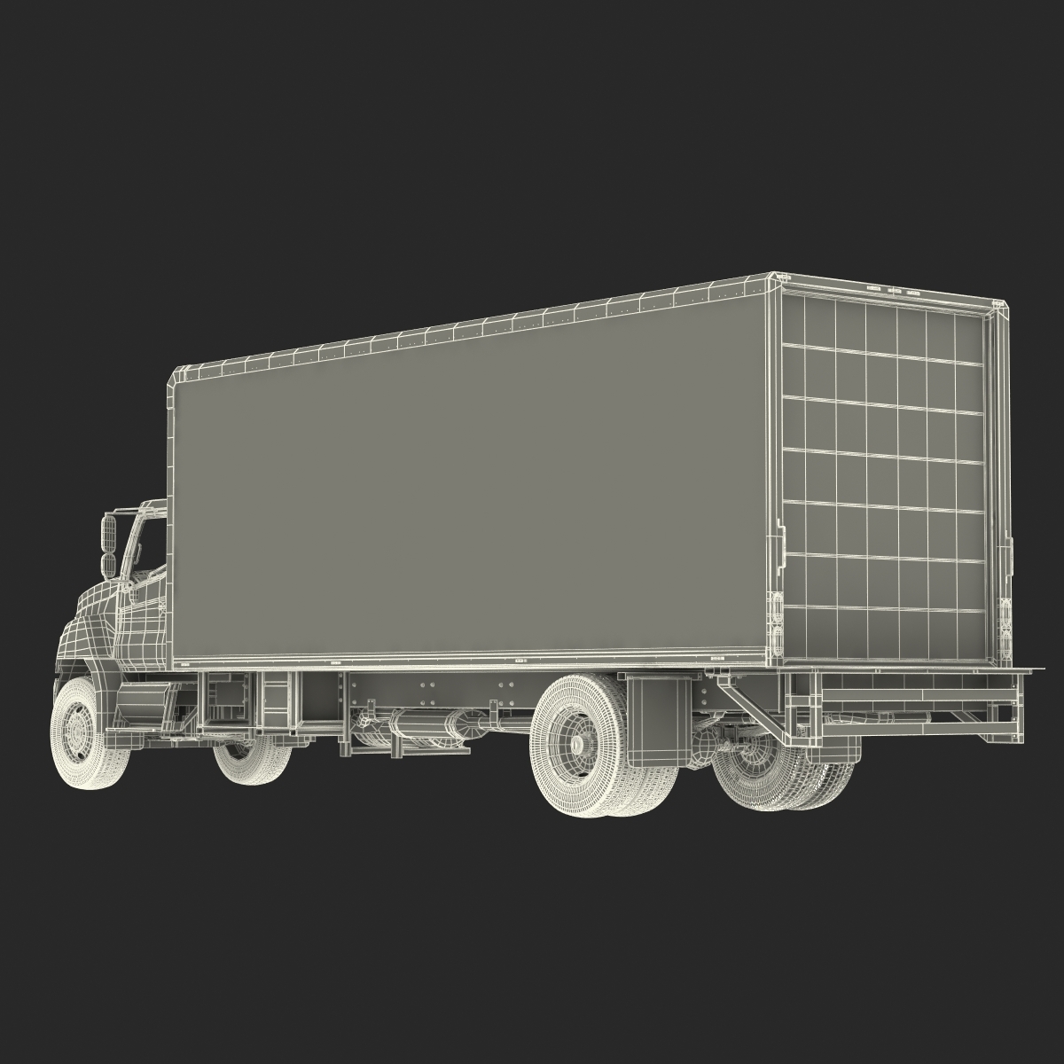 3d model box truck