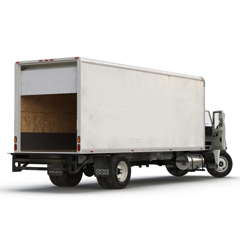 box truck rigged 3d model