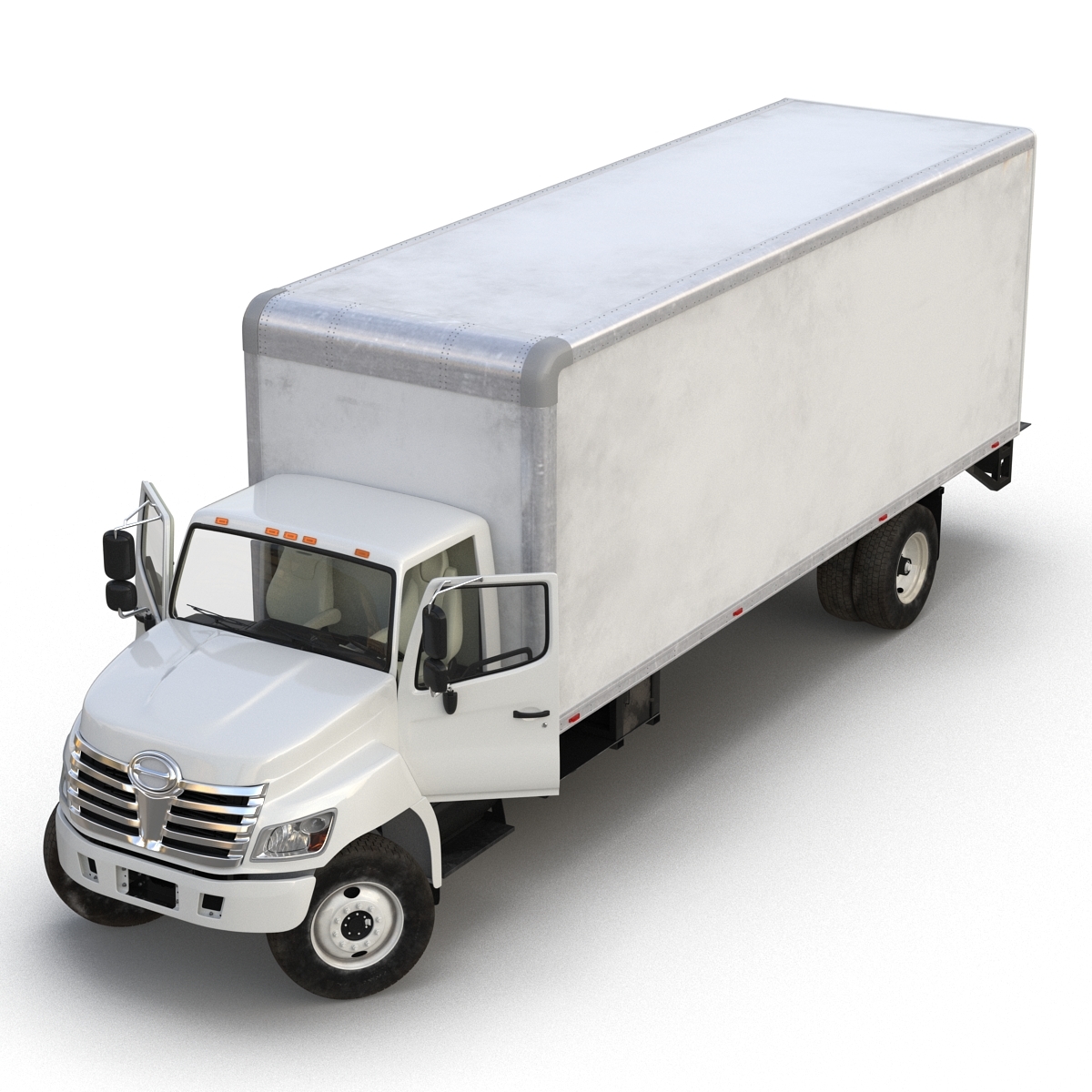 box truck rigged 3d model