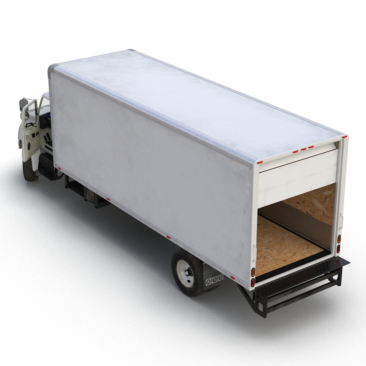 box truck rigged 3d model
