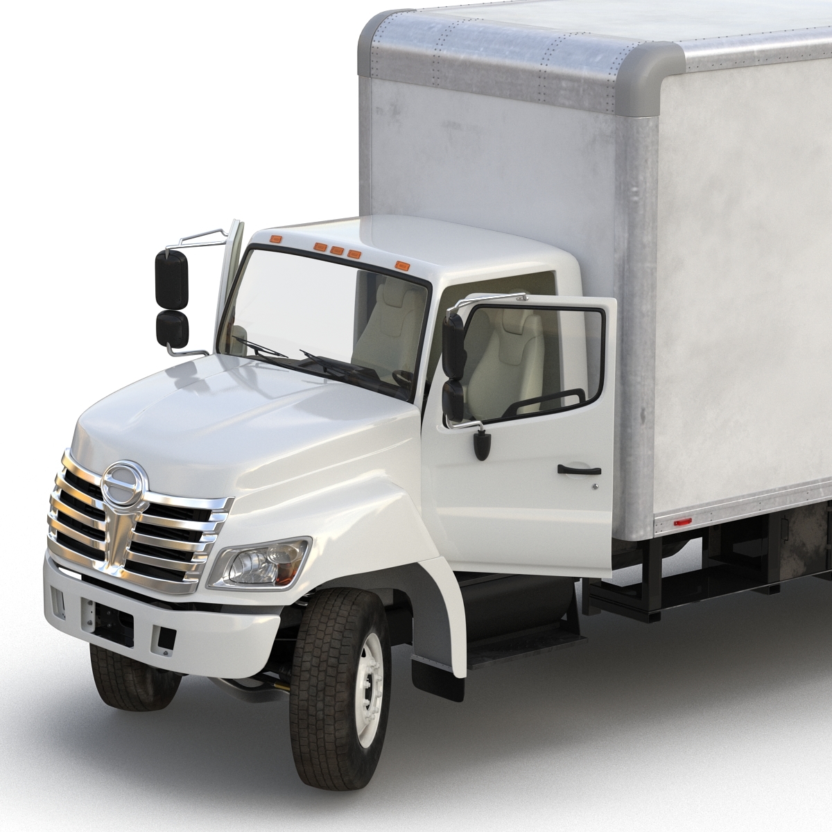 box truck rigged 3d model