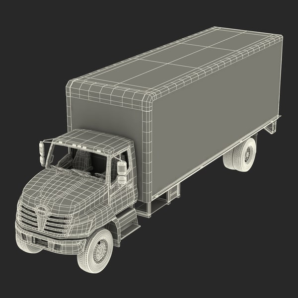 box truck rigged 3d model