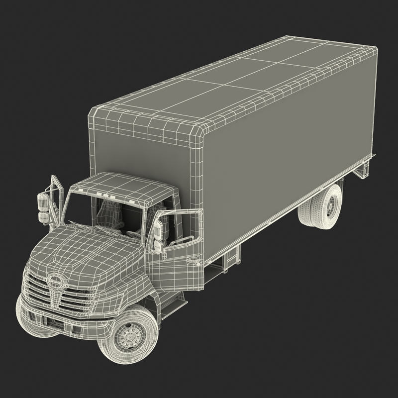 box truck rigged 3d model