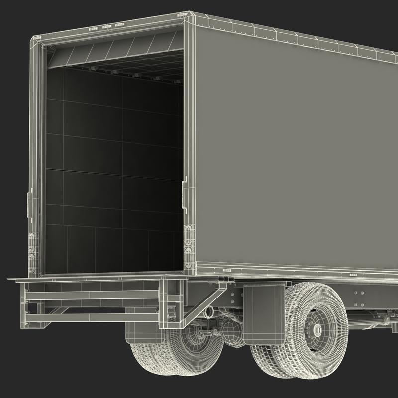 box truck rigged 3d model
