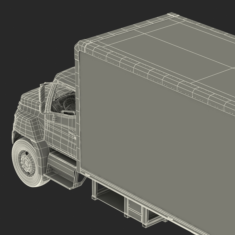 box truck rigged 3d model