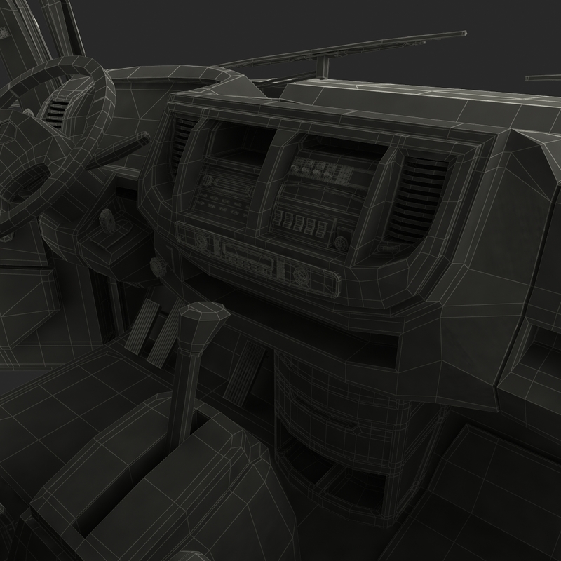 box truck rigged 3d model