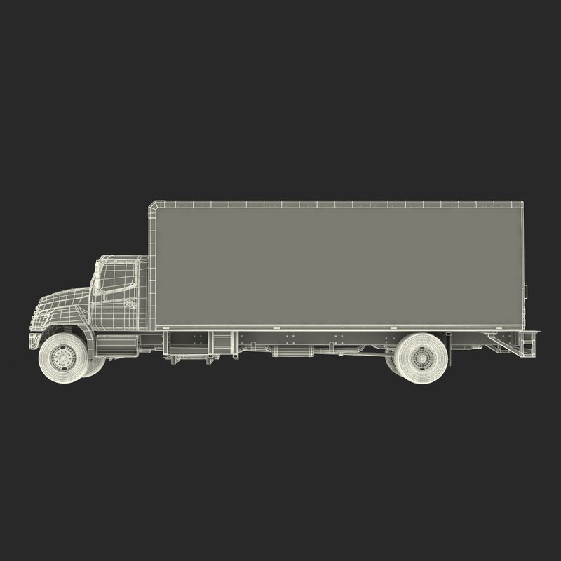 3d model box truck