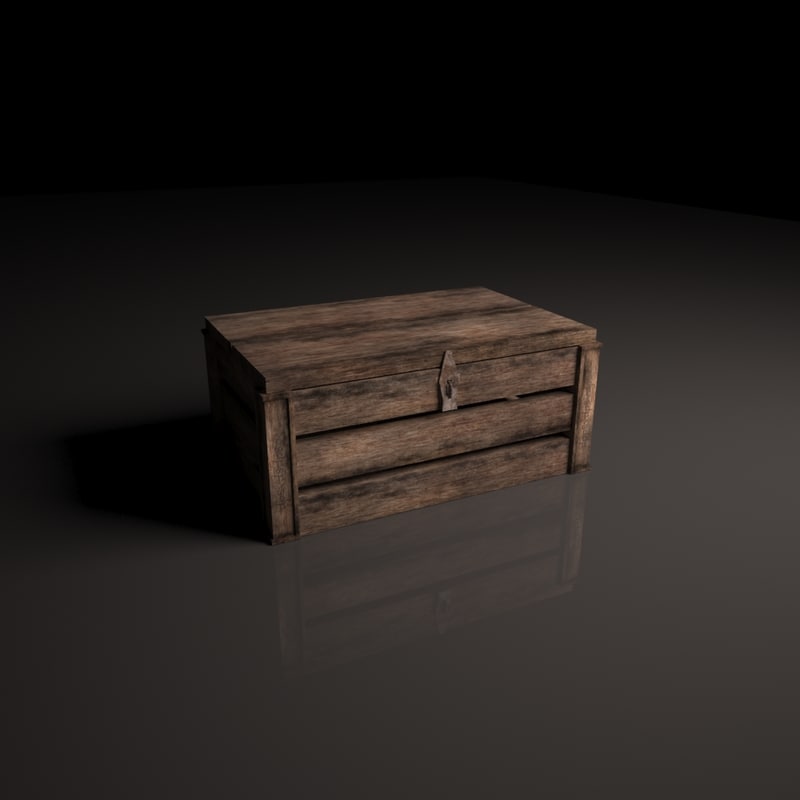 3ds max chest box crate