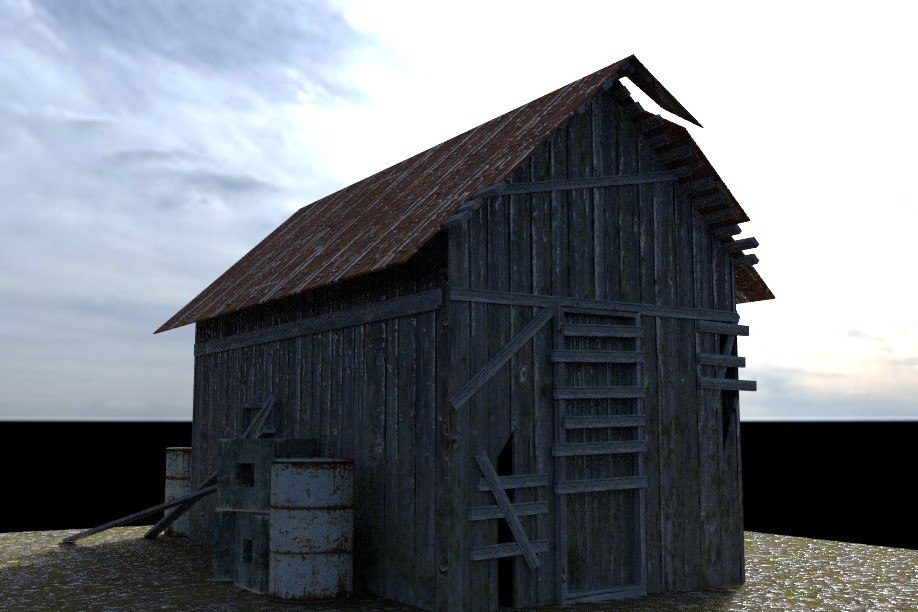 3d model old barn