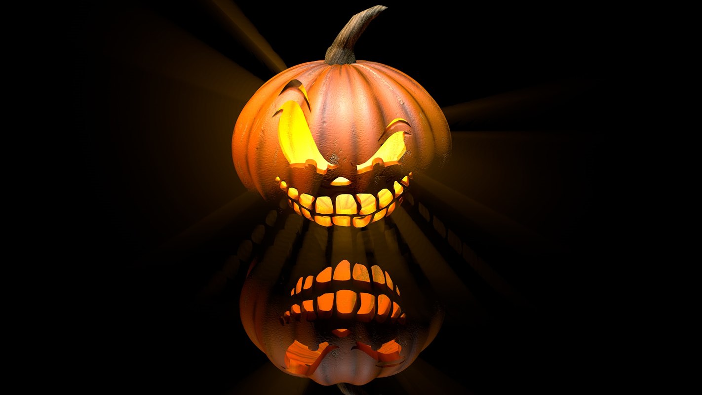 spooky pumkin c4d