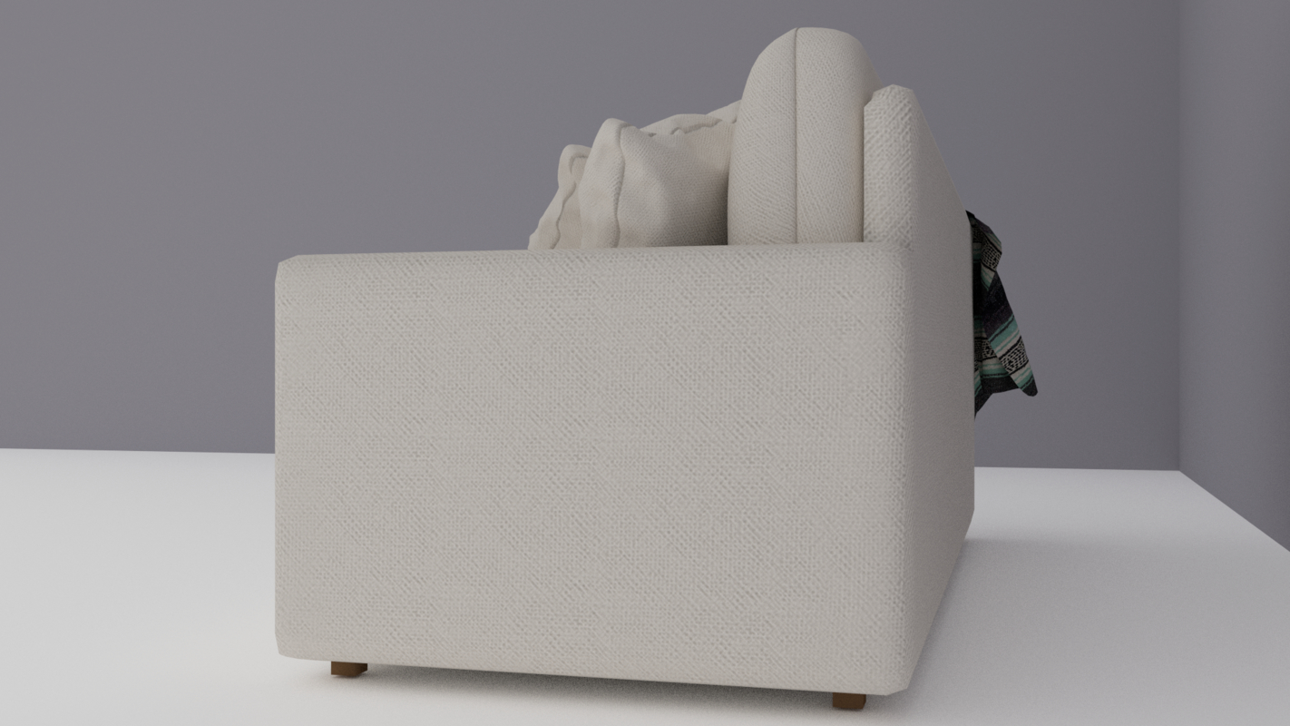 small couch beach obj