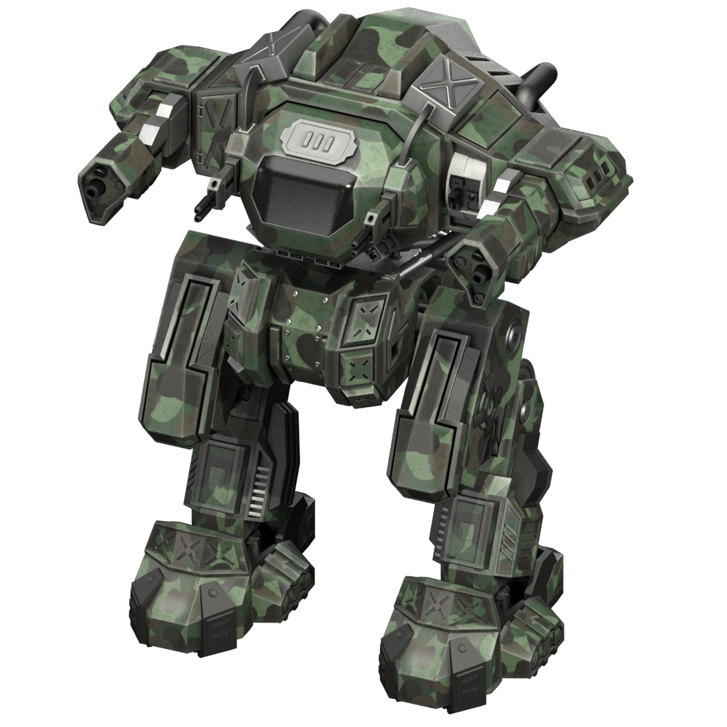 rigged battle mech 3d model