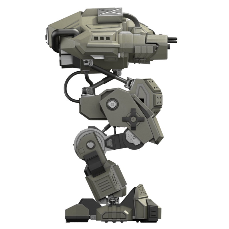 rigged battle mech 3d model