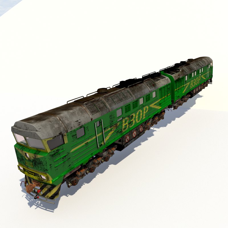 3d model of soviet diesel locomotive 2te116