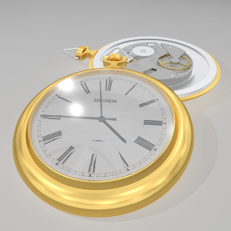 3d model pocket watch