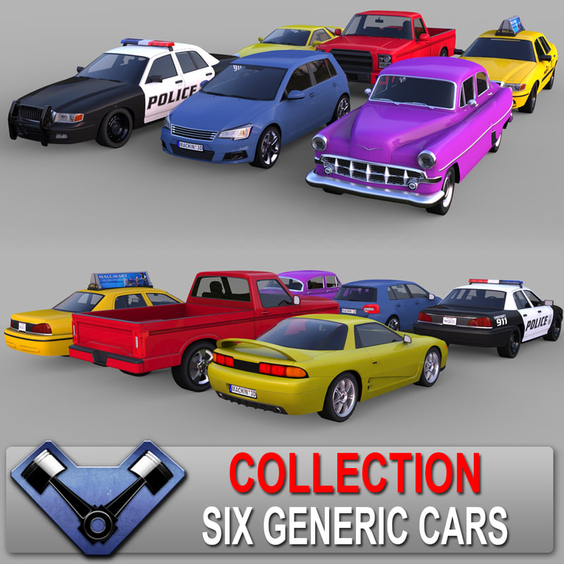 3d generic cars 02 sedan
