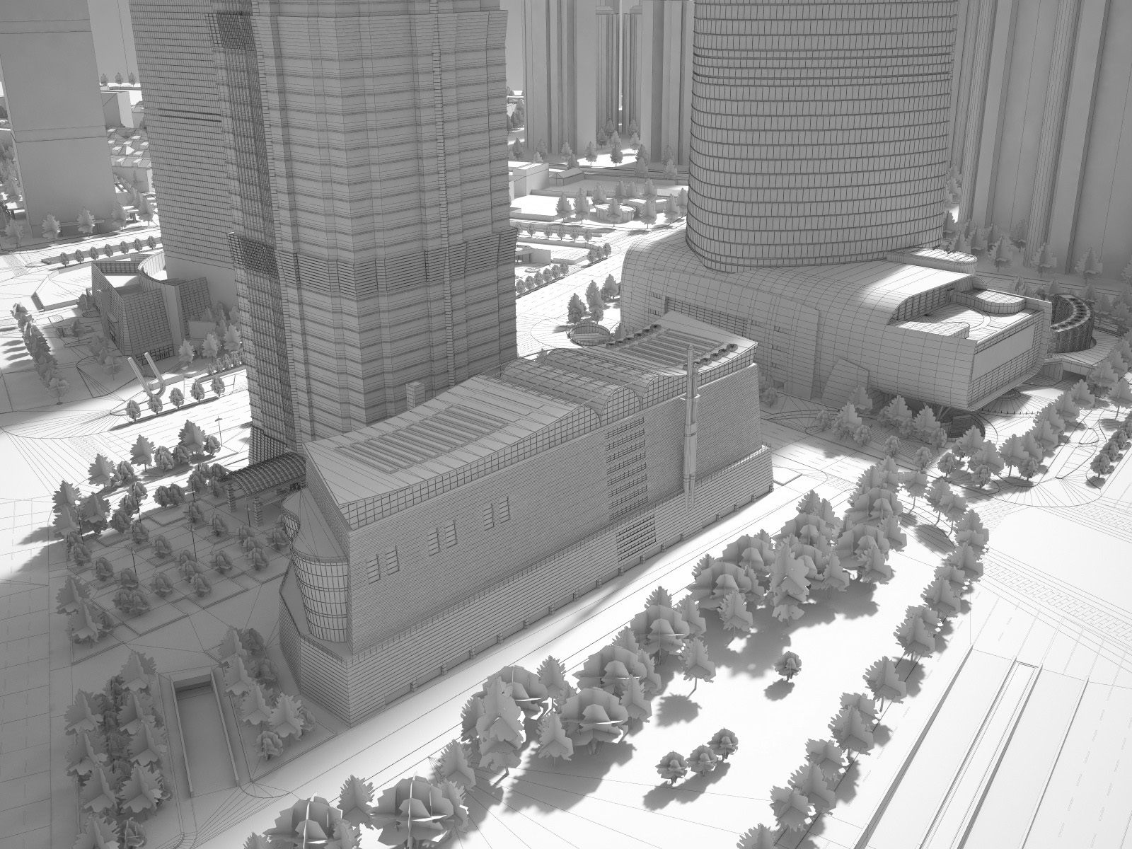 tower shanghai downtown 3d model