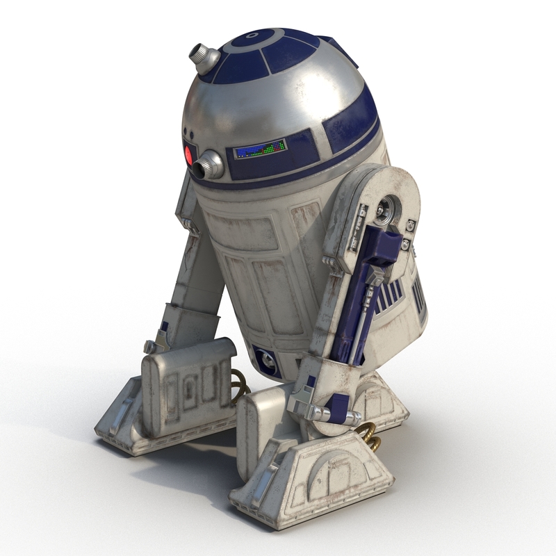 3d r2 d2 modeled model