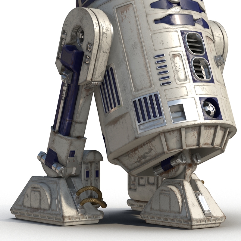 3d r2 d2 modeled model