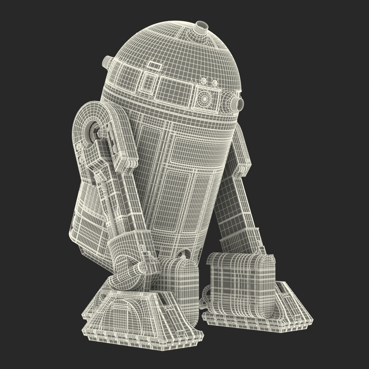 3d r2 d2 modeled model
