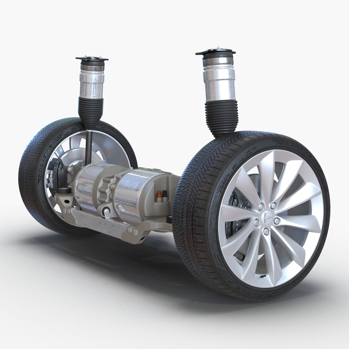 3d tesla s axle modeled model