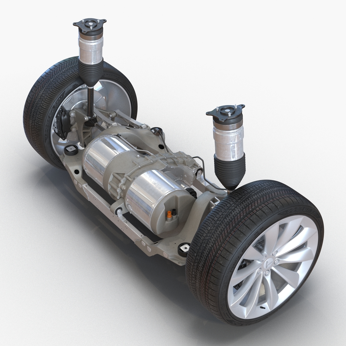 3d tesla s axle modeled model