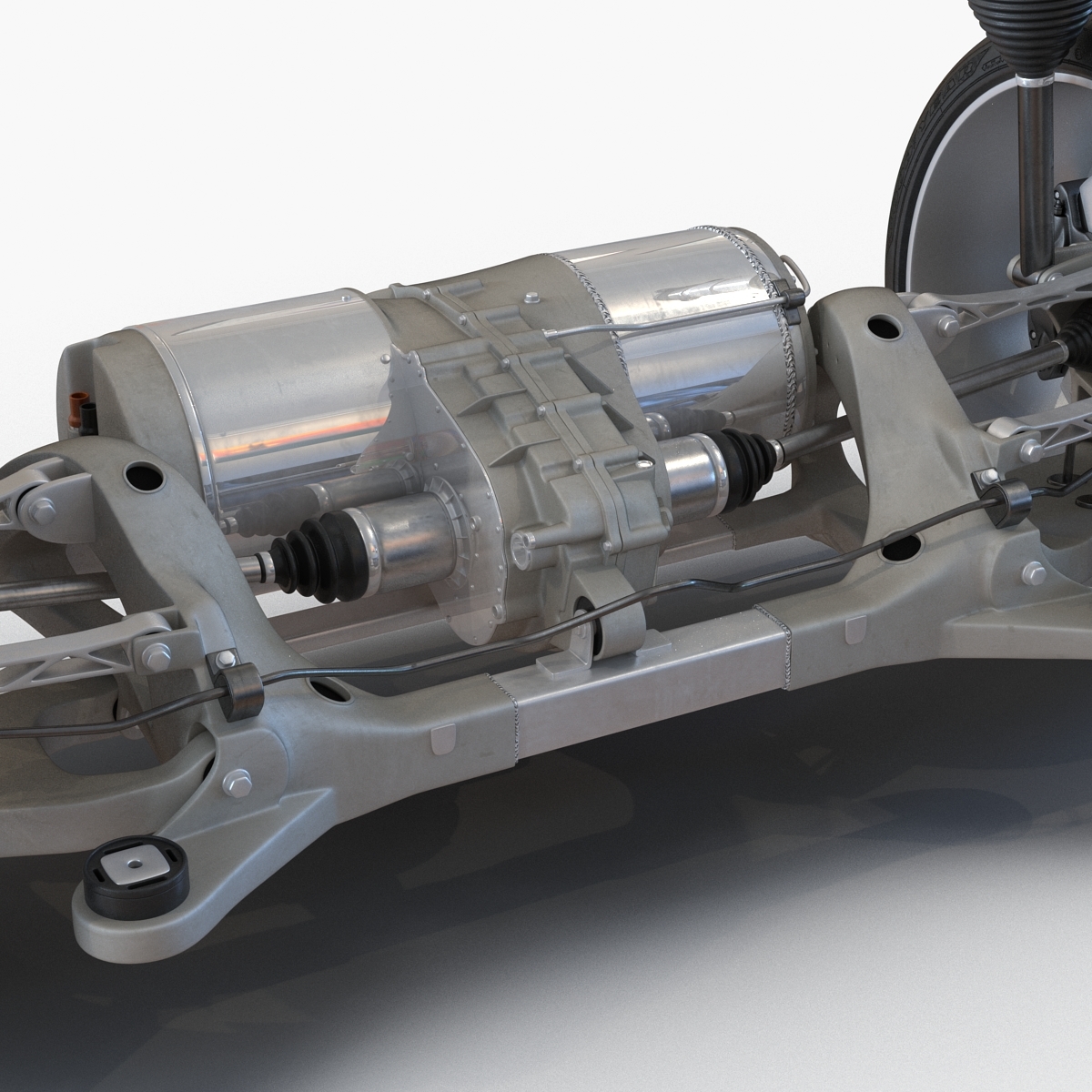 3d tesla s axle modeled model