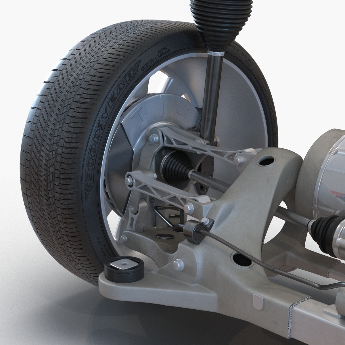 3d tesla s axle modeled model