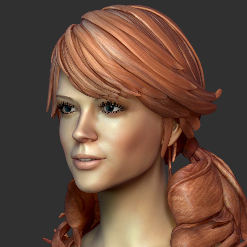3d model zbrush female amber