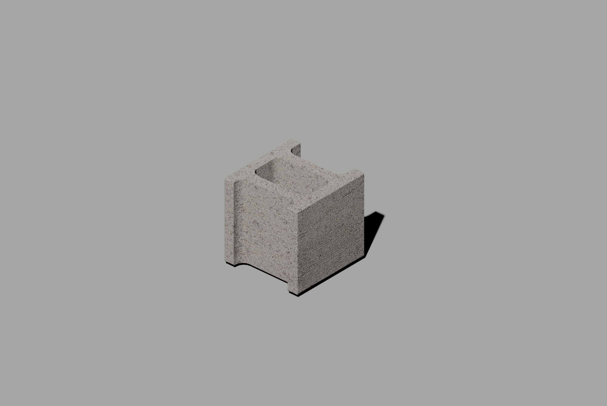 concrete block 3d dwg