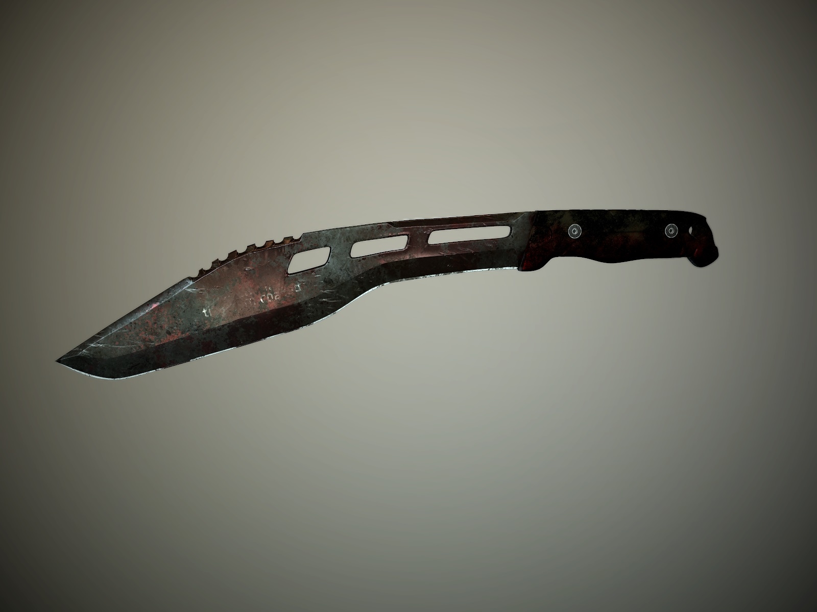 highpoly tactical machete 3d model