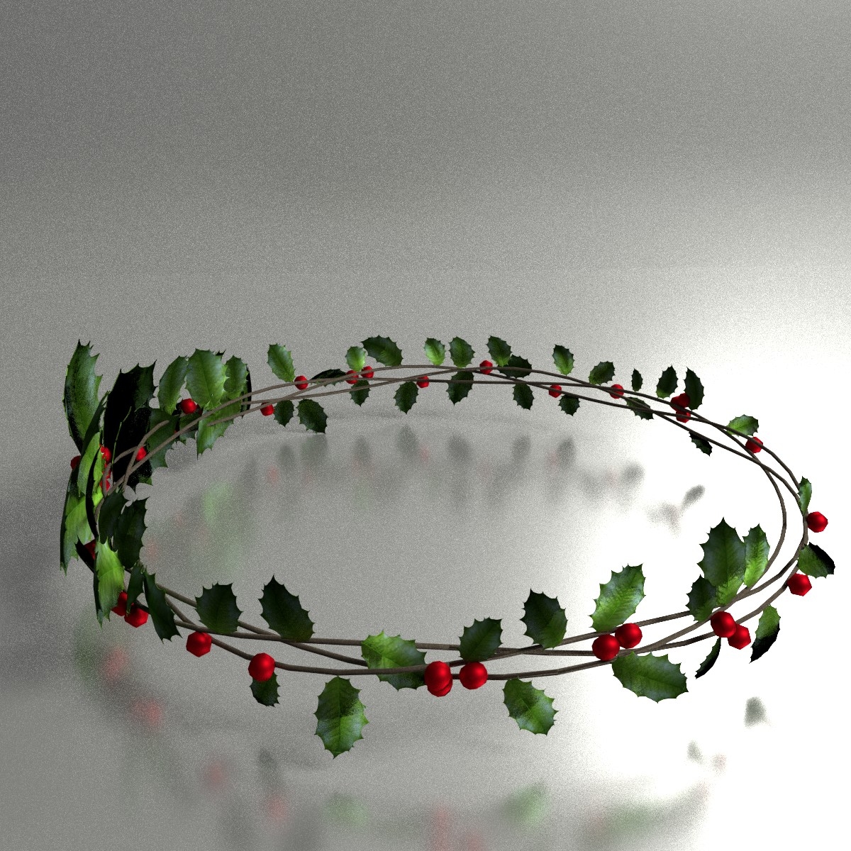 holly crown 3d model