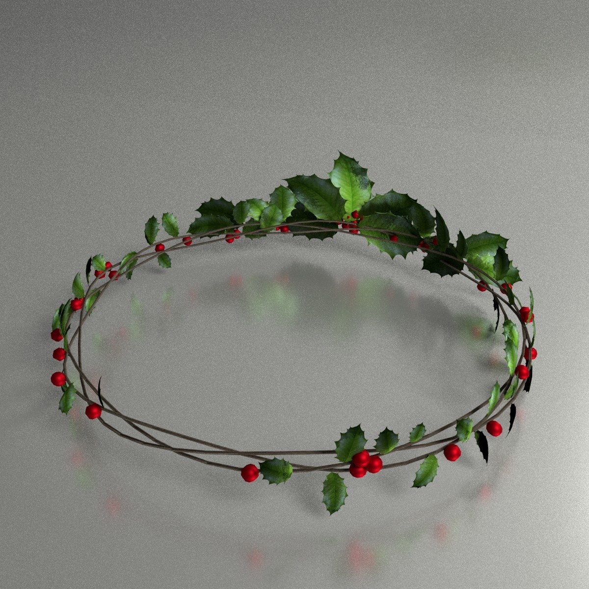 holly crown 3d model