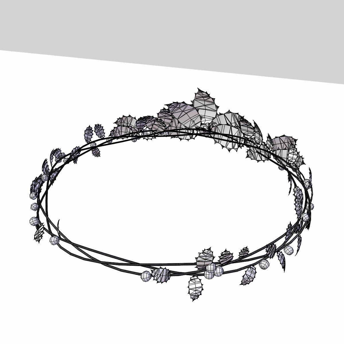 holly crown 3d model