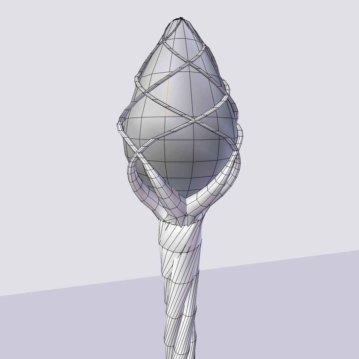 3d staff medieval fantasy model
