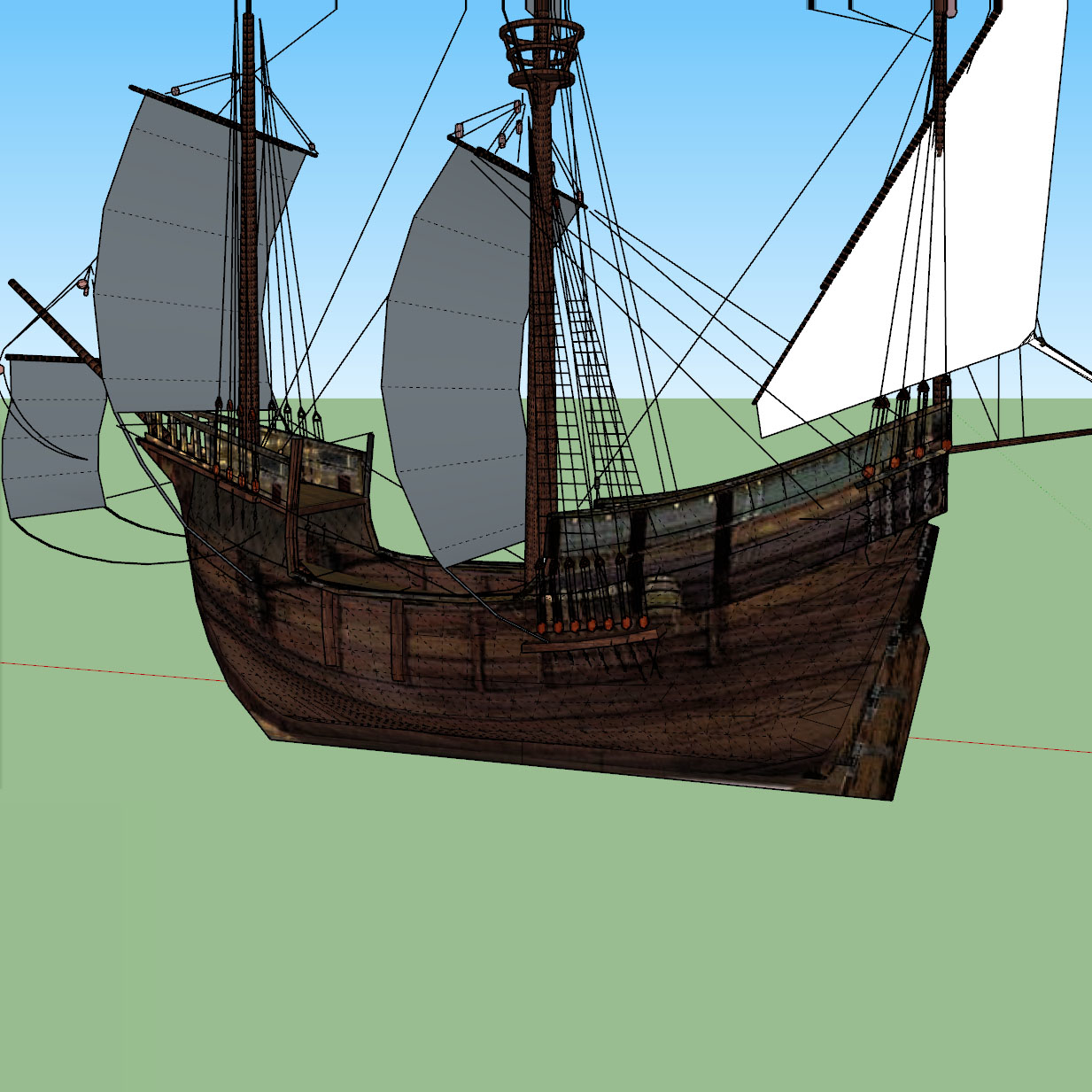 medieval carrack 3d model