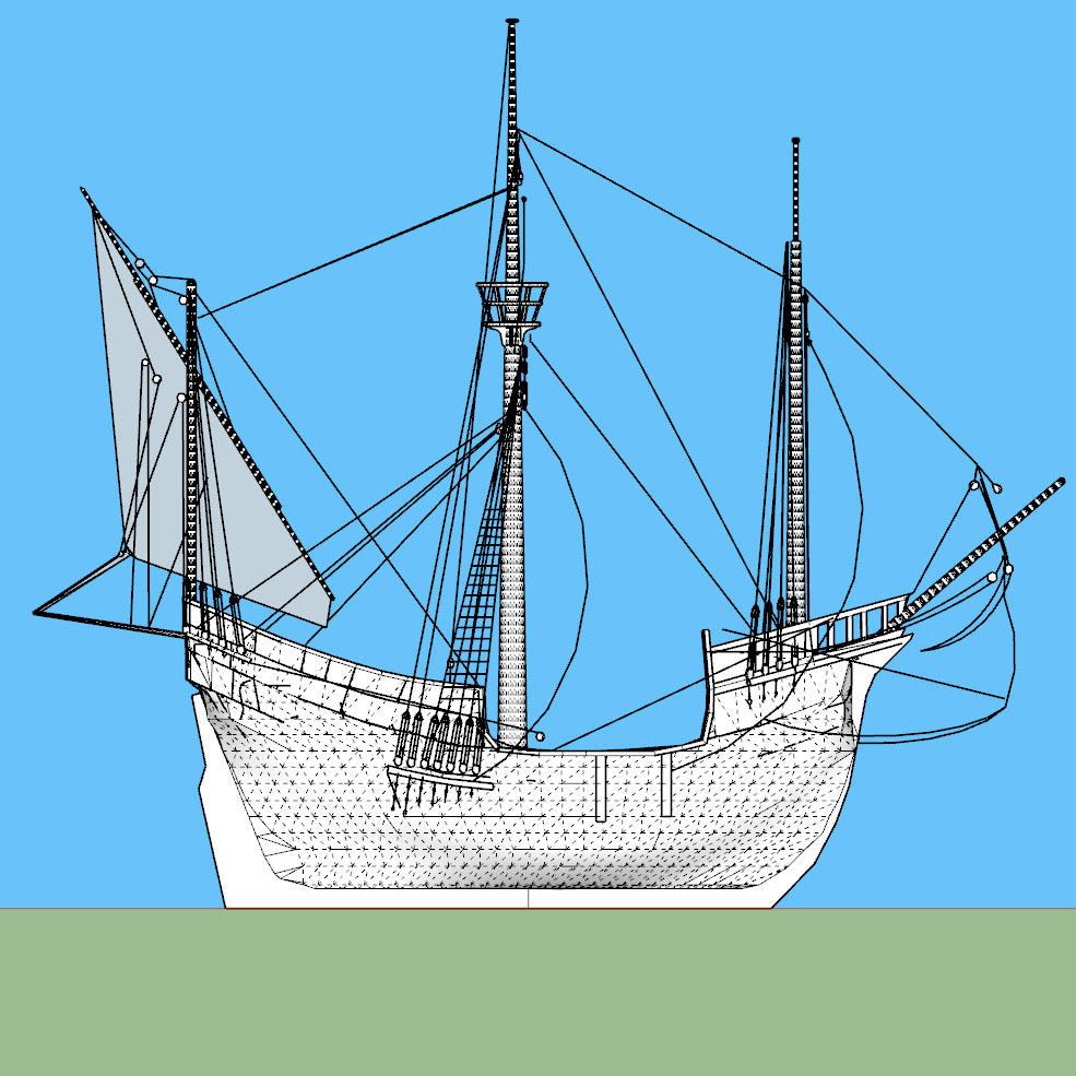 medieval carrack 3d model