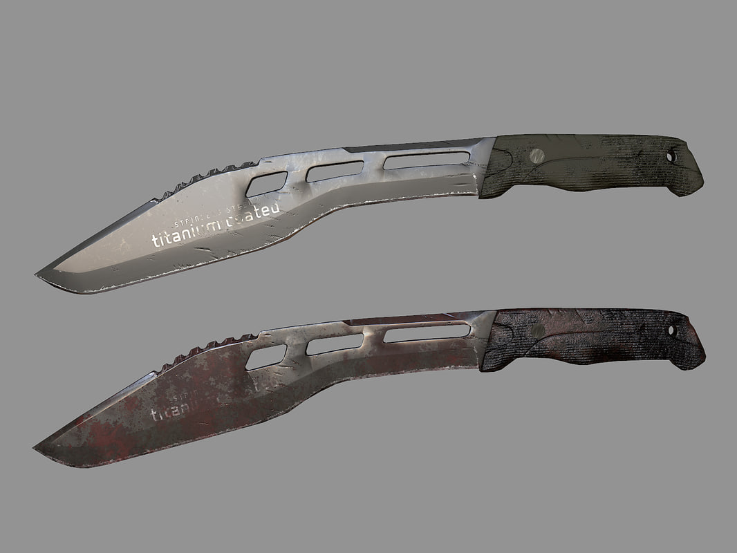 modern tactical machete 3d max