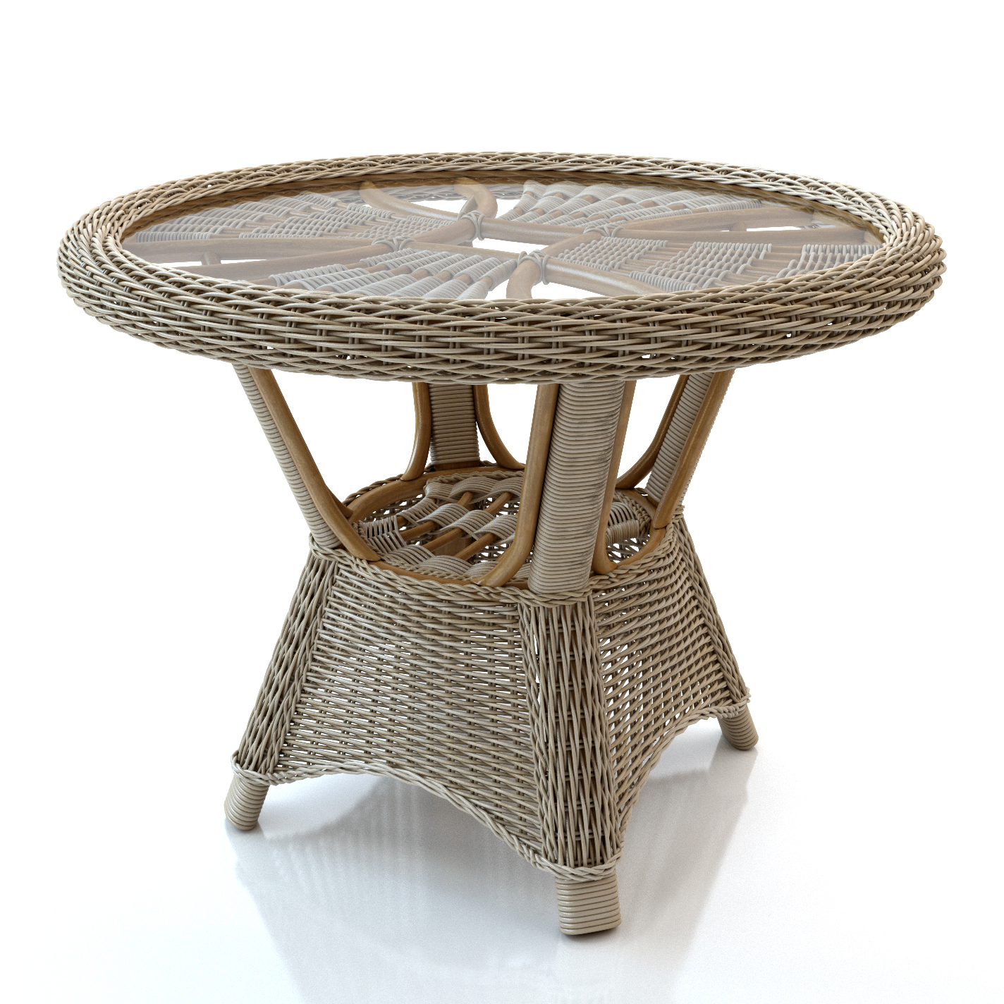 rattan table 3d model