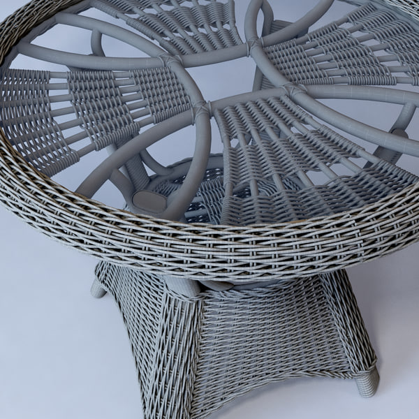rattan table 3d model