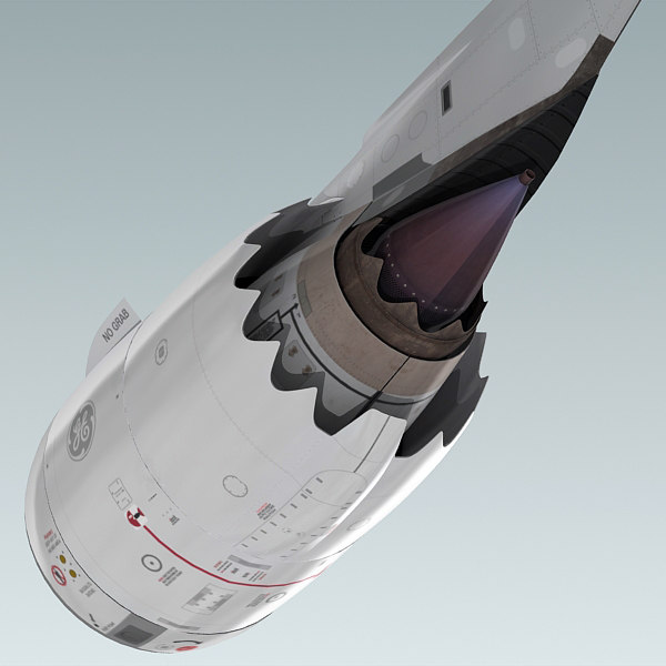 genx-2b jet engine 3d model