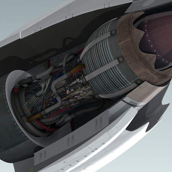 genx-2b jet engine 3d model