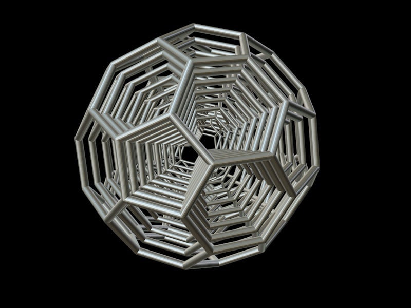 3d model 0009 8-grid truncated icosahedron