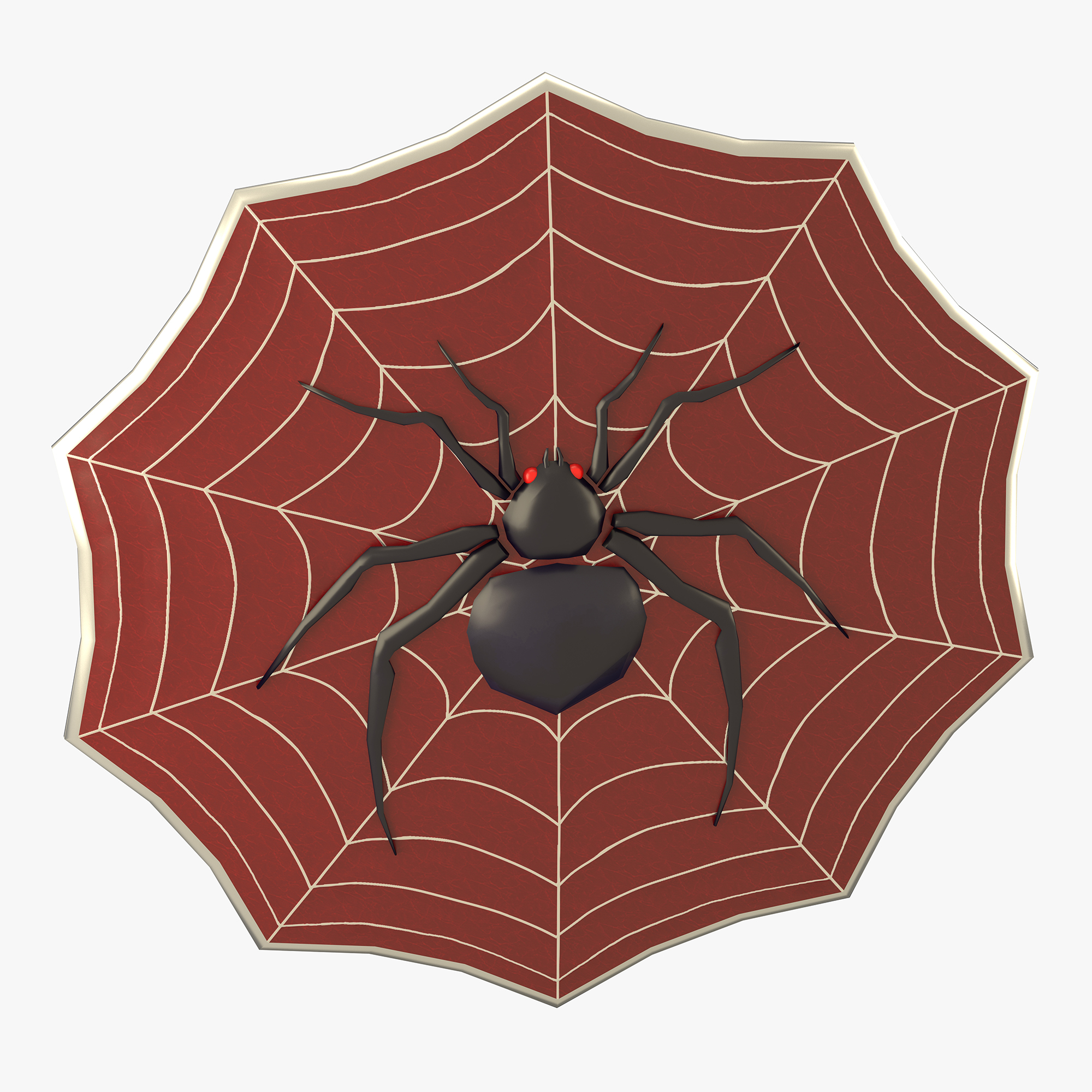 spider decorated shield 3d model