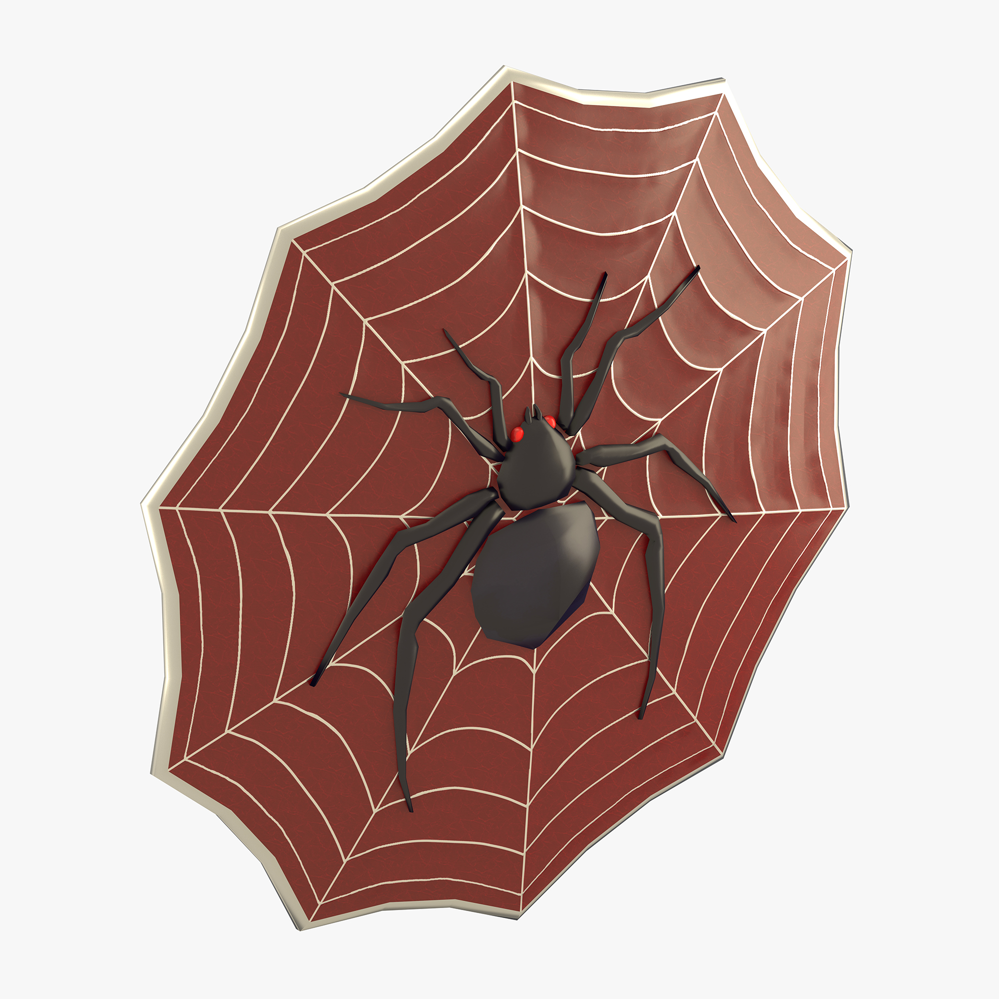 spider decorated shield 3d model