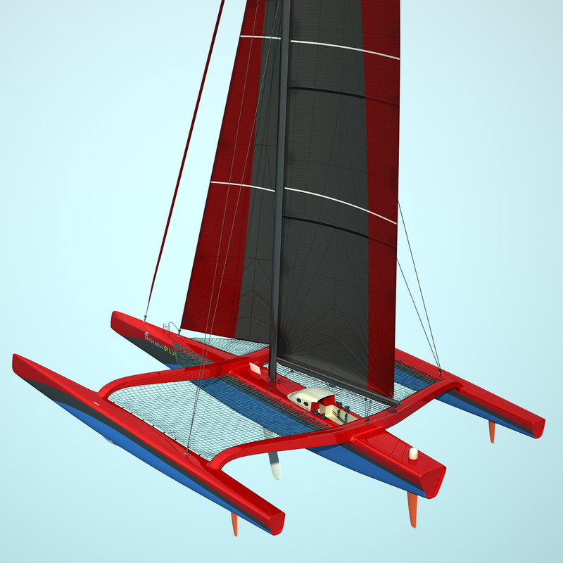 3d ultim class trimaran model