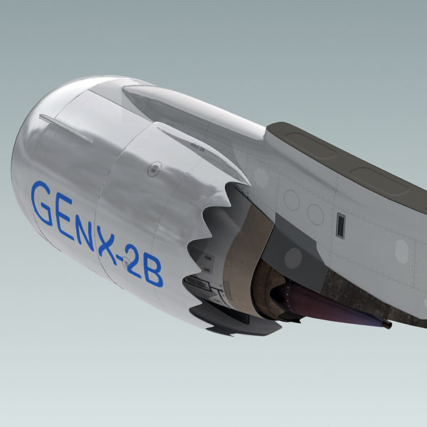 genx-2b jet engine lite 3d max