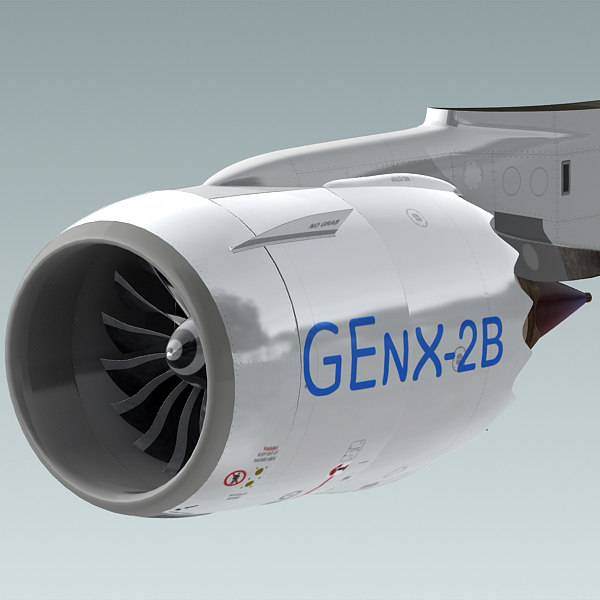 genx-2b jet engine lite 3d max