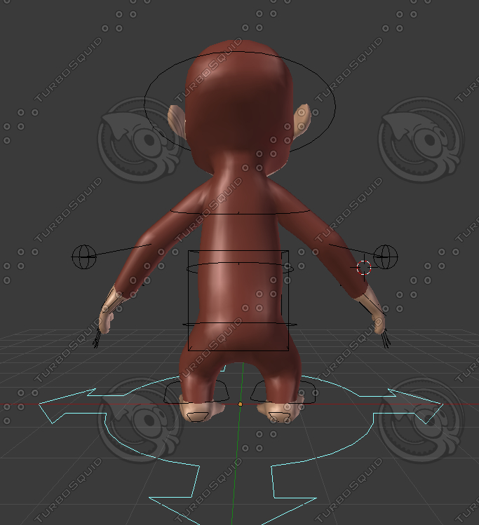 3d model monkey curious george