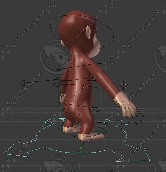 3d model monkey curious george